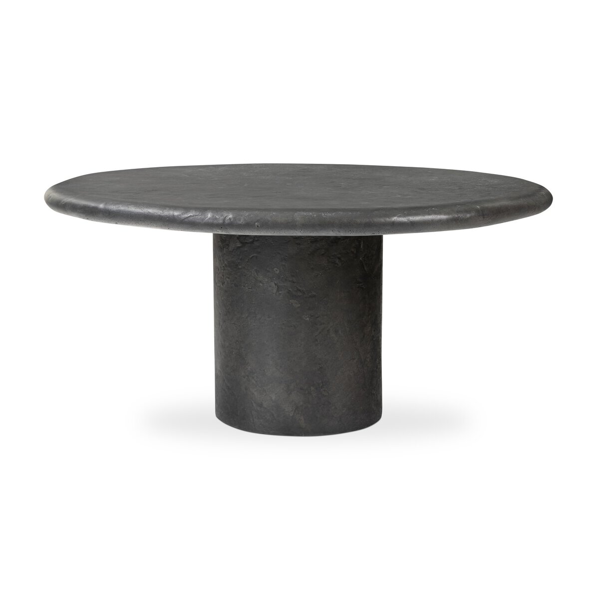 Bonnie Coffee Table Textured Black Concrete Four Hands