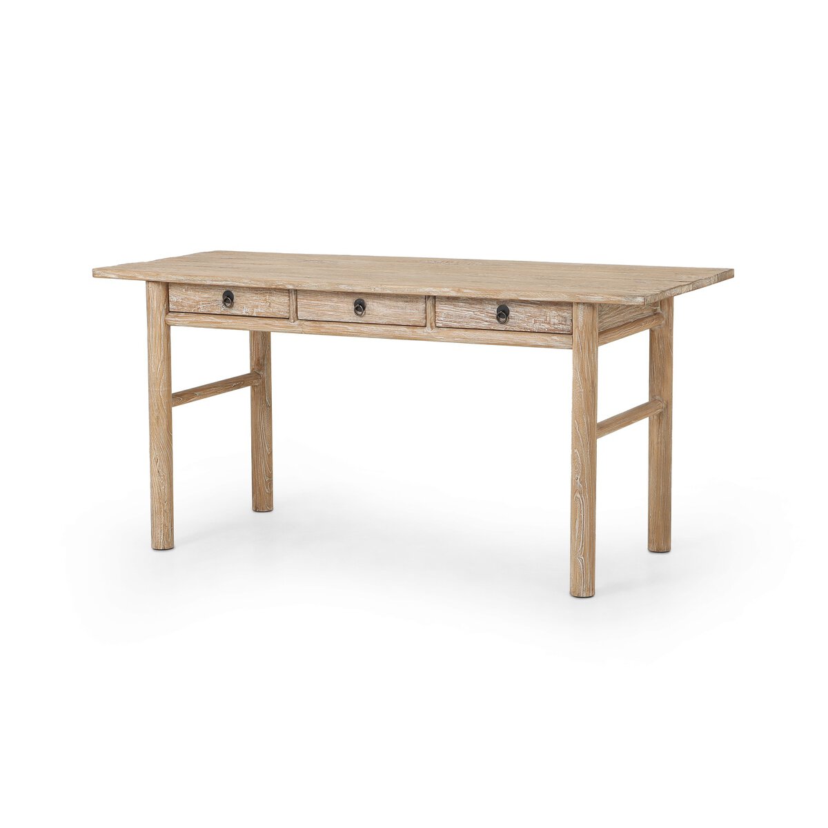 Distressed oak wood paige desk with drawers store