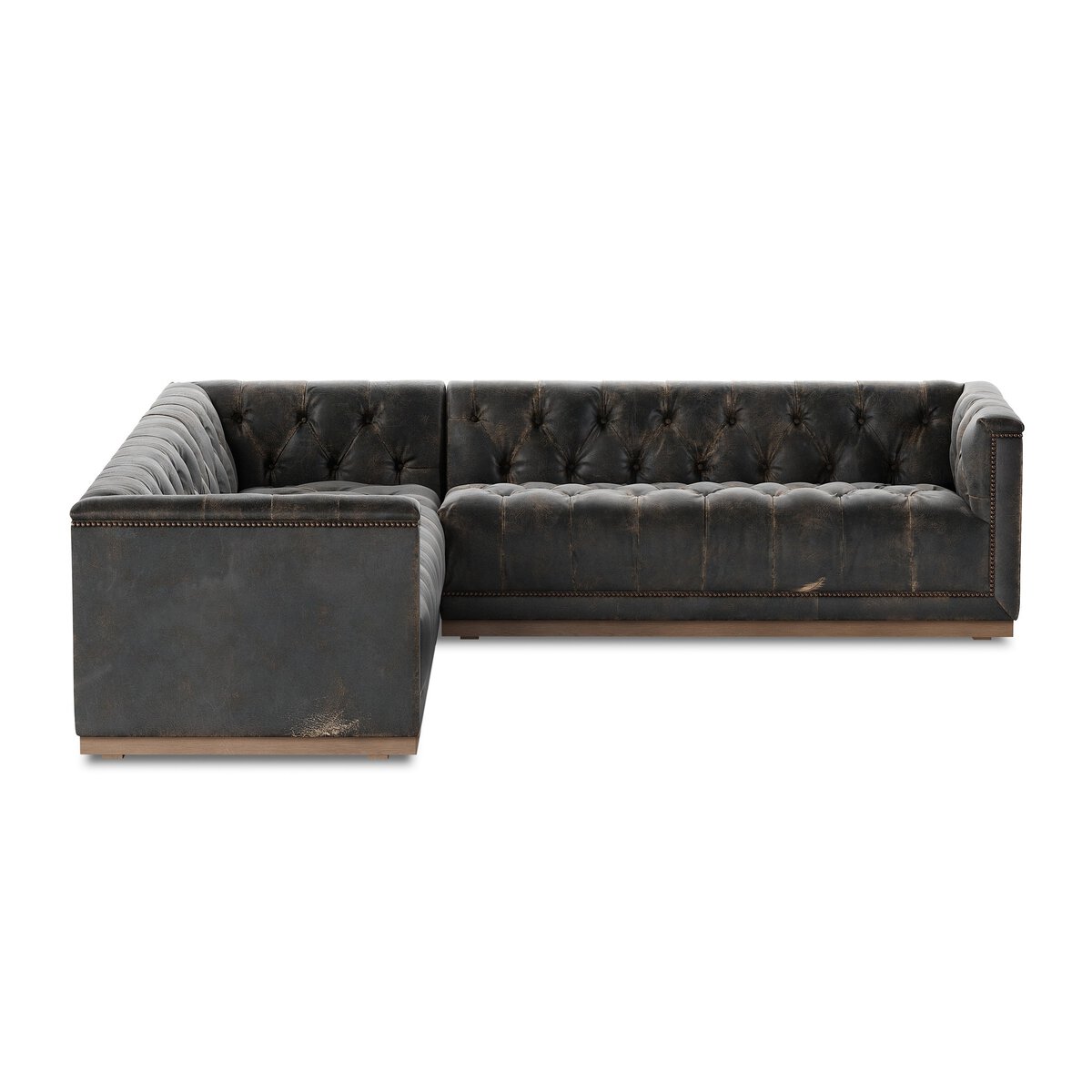 Maxx 3 Piece Sectional Destroyed Black Four Hands
