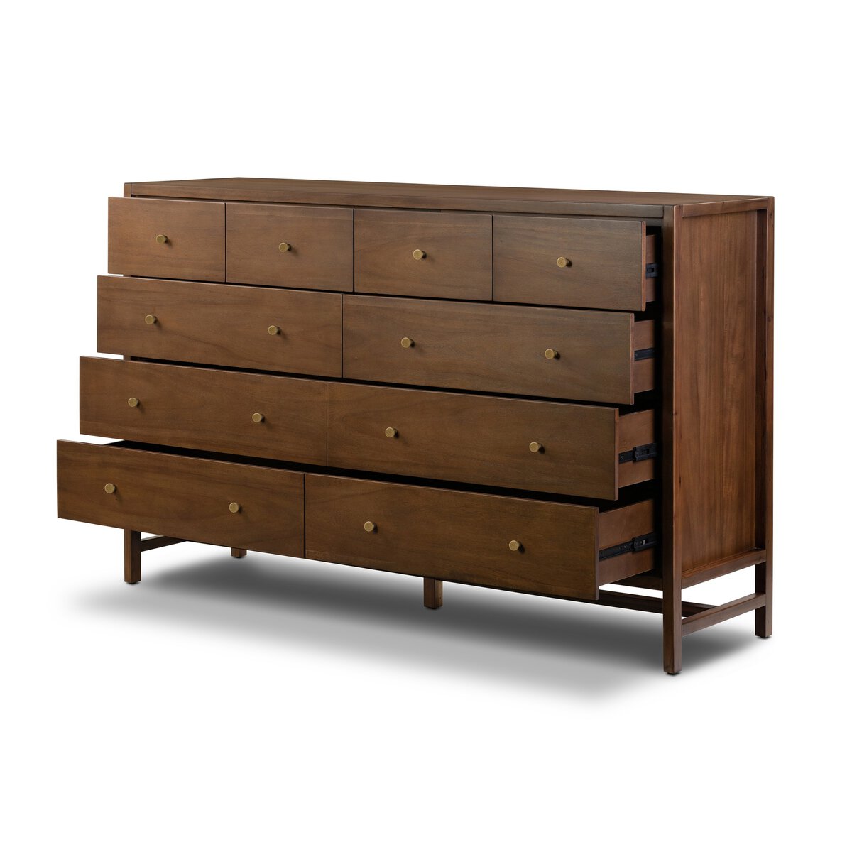 Sullivan 10 Drawer Dresser Saddle Tan Veneer Four Hands