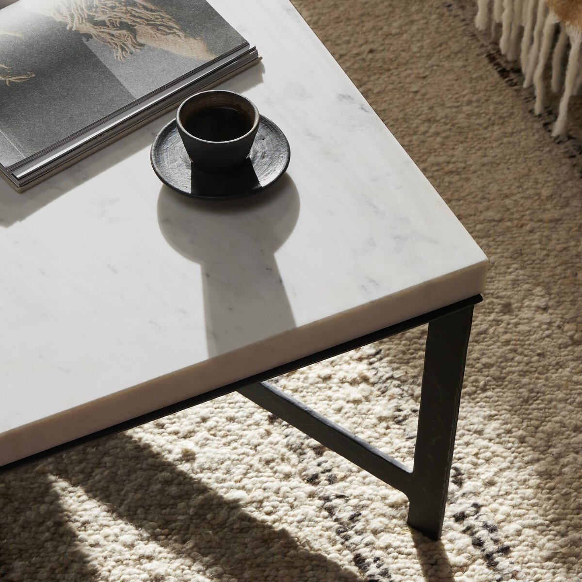 White iron coffee table store