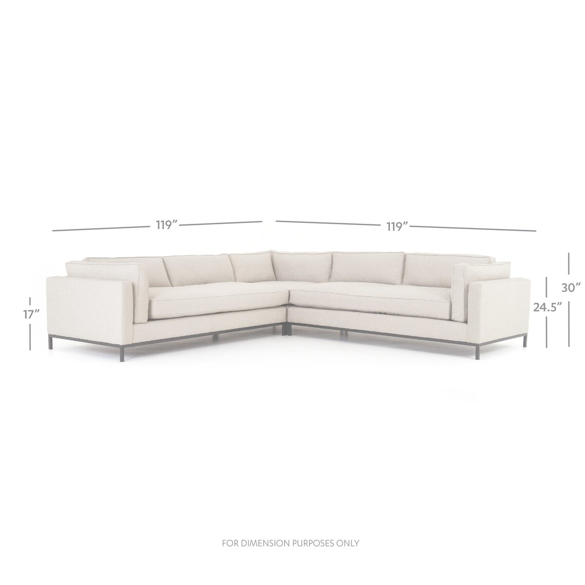 Four hands grammercy sectional store