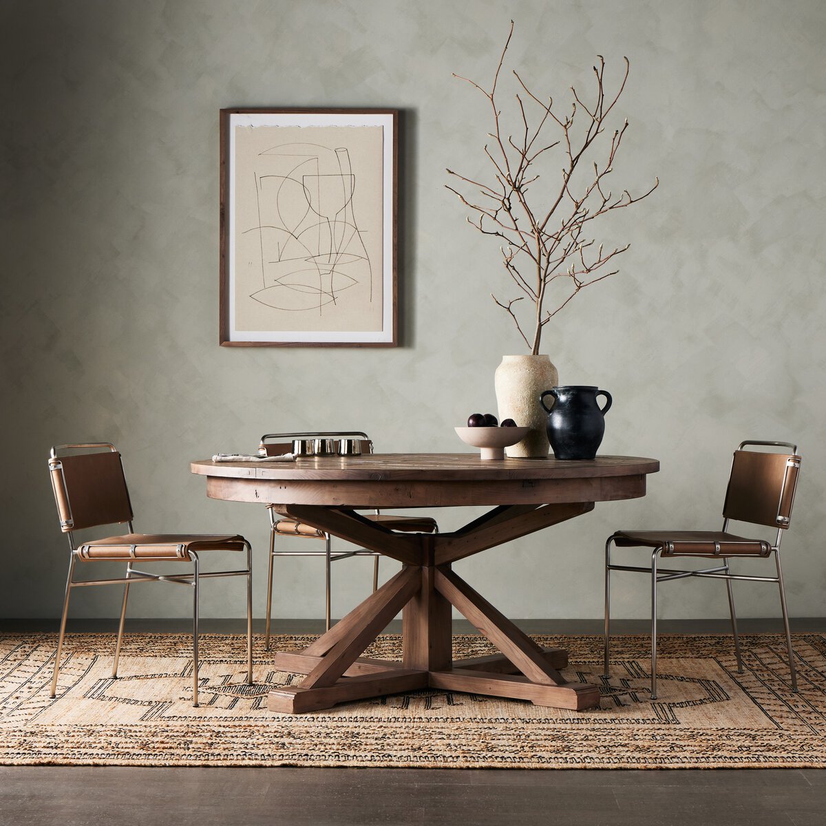 Cintra Extension Dining Table Rustic Sundried Ash Four Hands