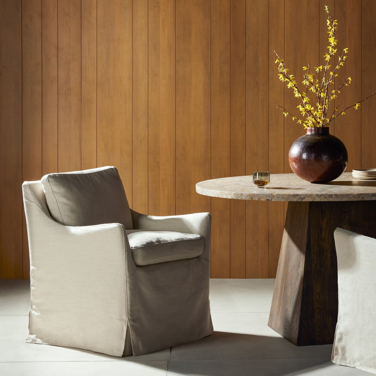 Slipcovered dining chairs store