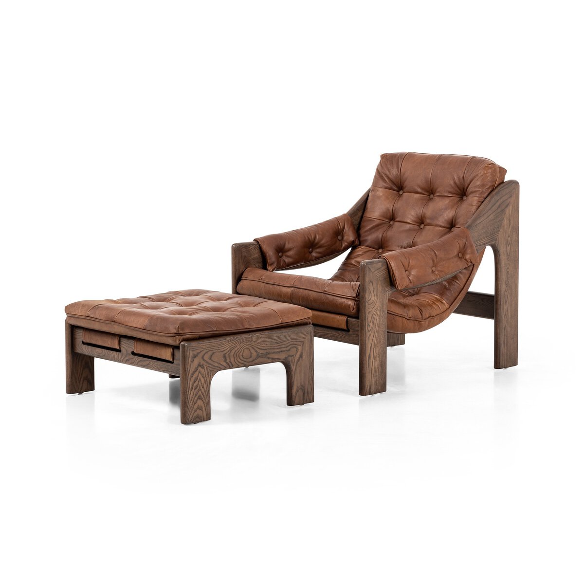 Halston Chair With Ottoman Heirloom Sienna Four Hands