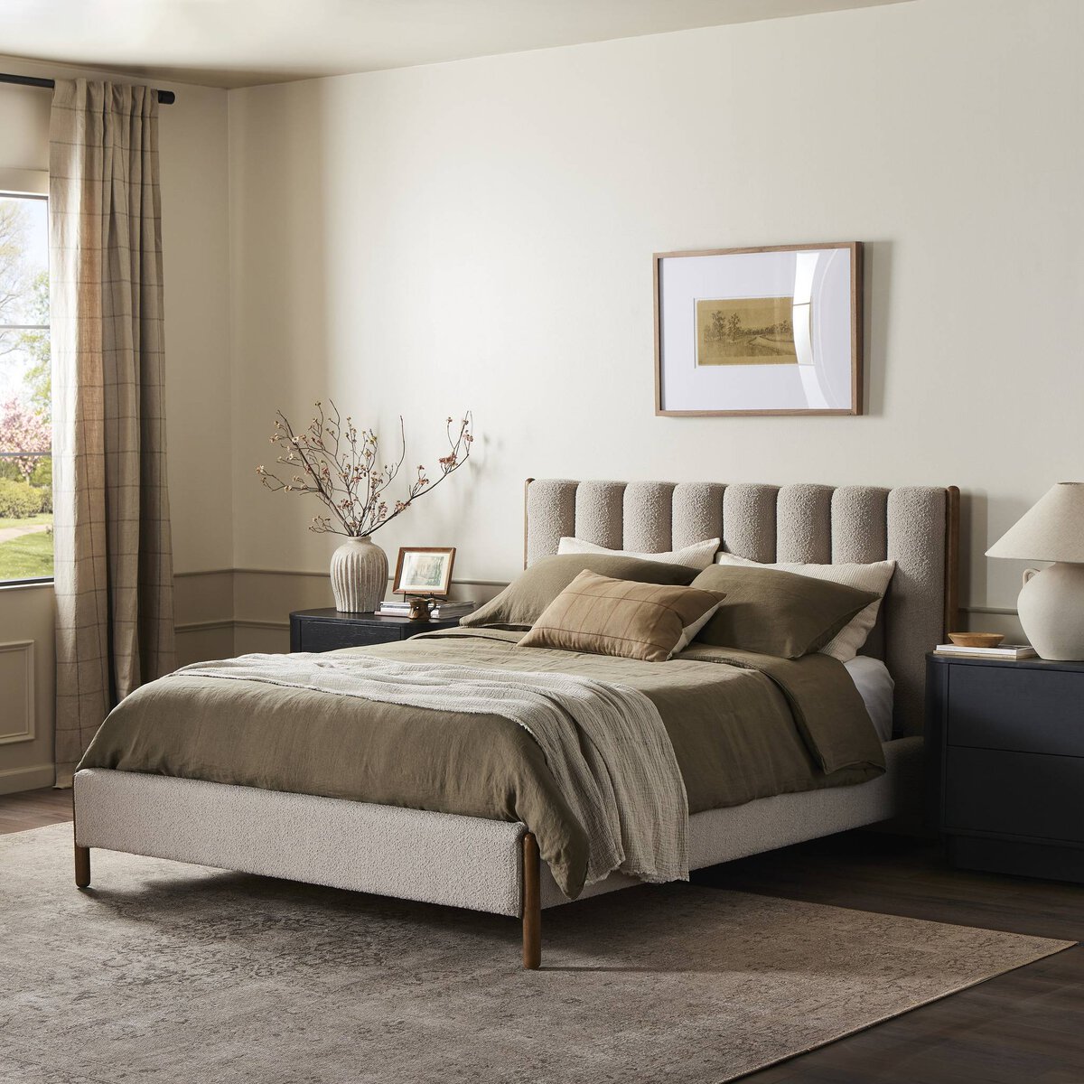 Four hands upholstered bed store