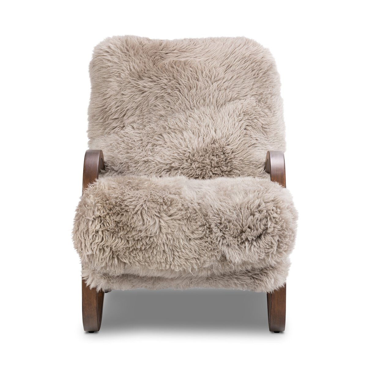 Tobin Chair Taupe Mongolian Fur Four Hands