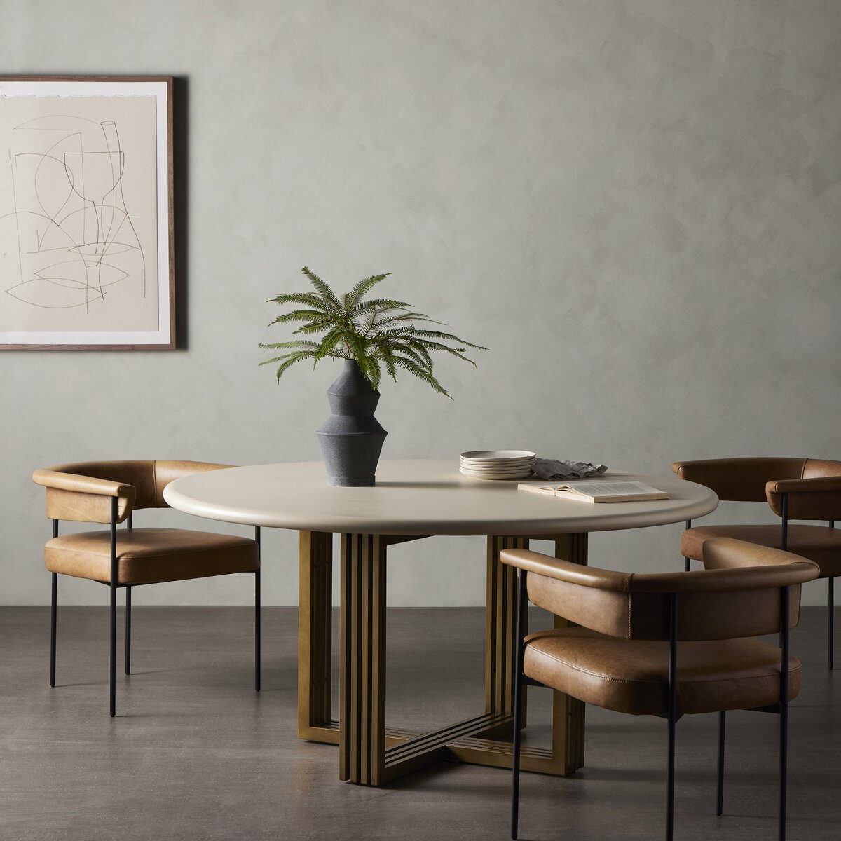 Four hands cornwall round dining table 47 store
