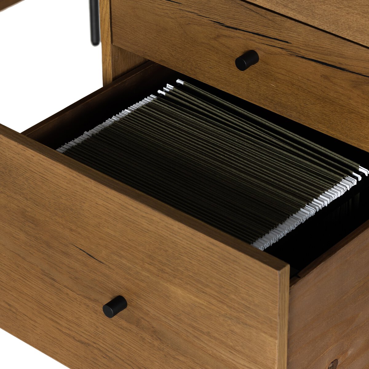 Eaton Executive Desk Amber Oak Resin Four Hands