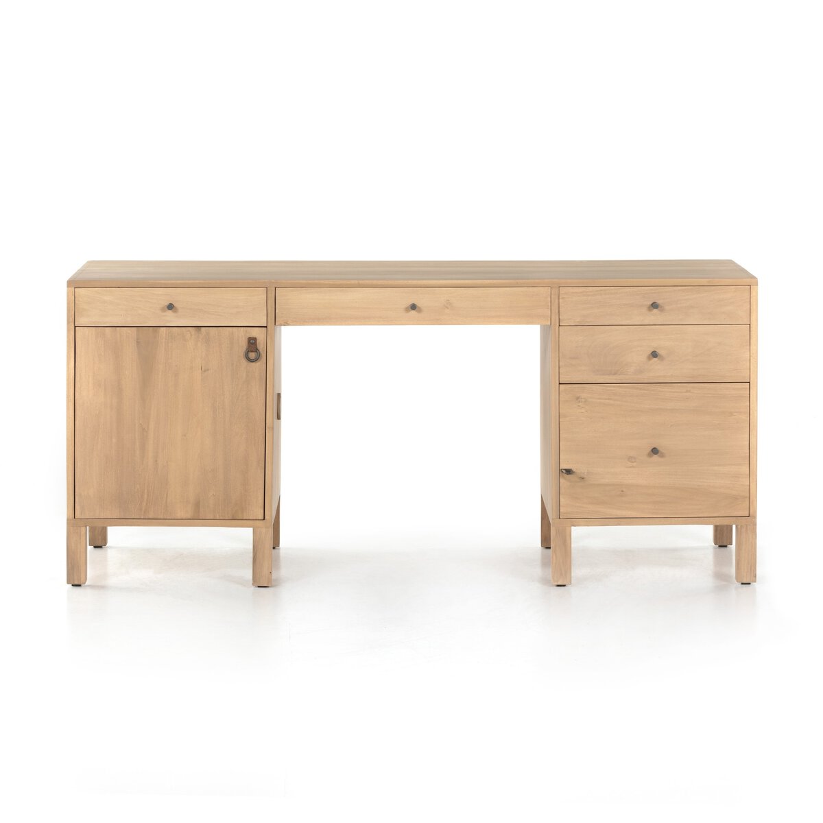 Isador Executive Desk Dry Wash Poplar Four Hands